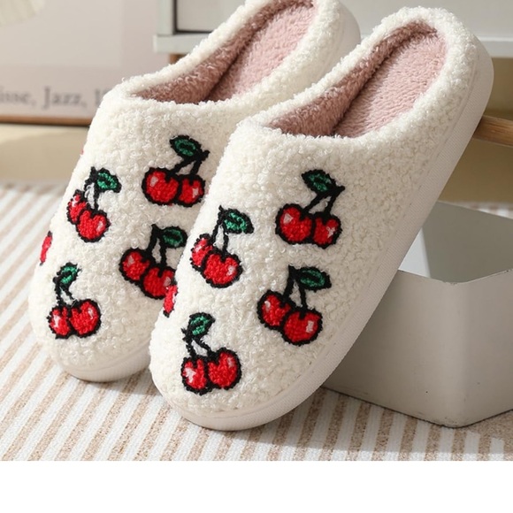 Shoes | Cherry Embroidered Womens Slippers | Poshmark